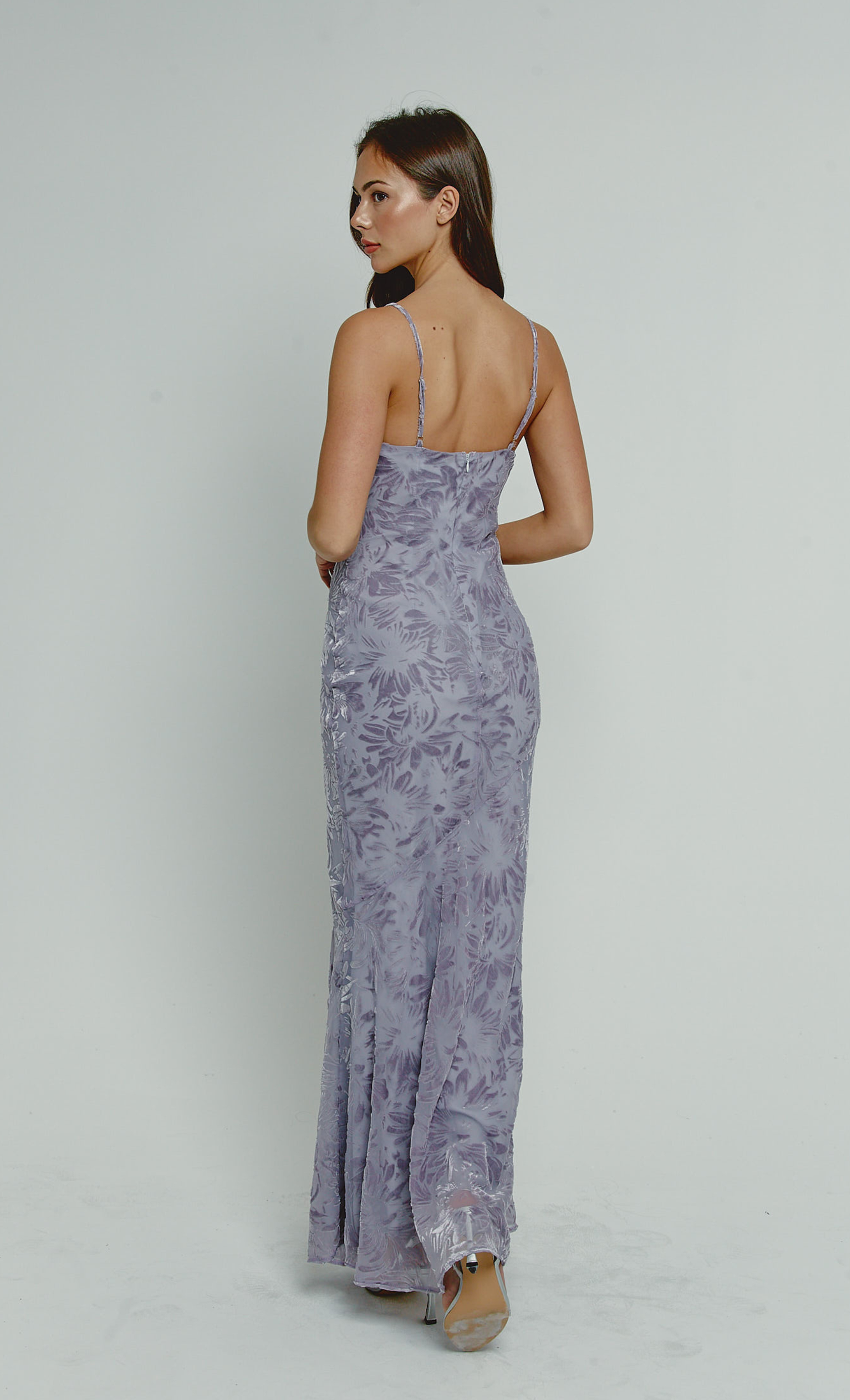Lilac Rose Devore Bias Maxi Dress – Rare London